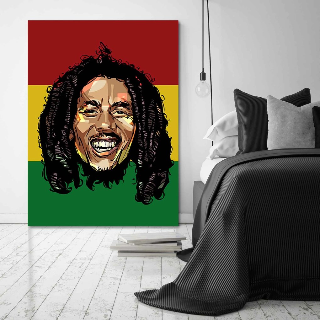 Gario Obraz na plátně Bob Marley Jamajka - Nikita Abakumov Rozměry: 40 x 60 cm