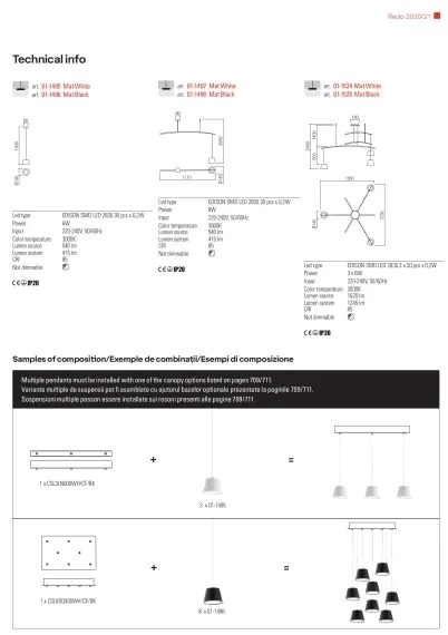 Redo 01-1496 - LED Lustr na lanku LOLLI LED/6W/230V pr. 14 cm černá
