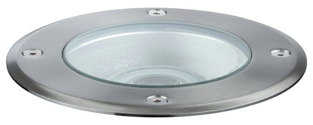 Paulmann 93907 Plug&Shine zápustné svítidlo s nastavitelným směrem svícení 6W LED 3000K, nerez, prům. 14cm, IP67