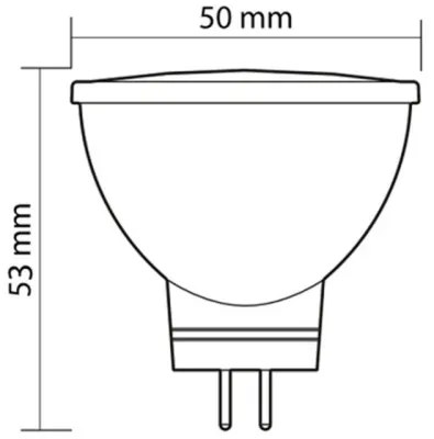 LED žárovka GU5,3 MR16 McLED 4,6W (35W) teplá bílá (2700K), reflektor 12V 100° ML-312.158.87.0