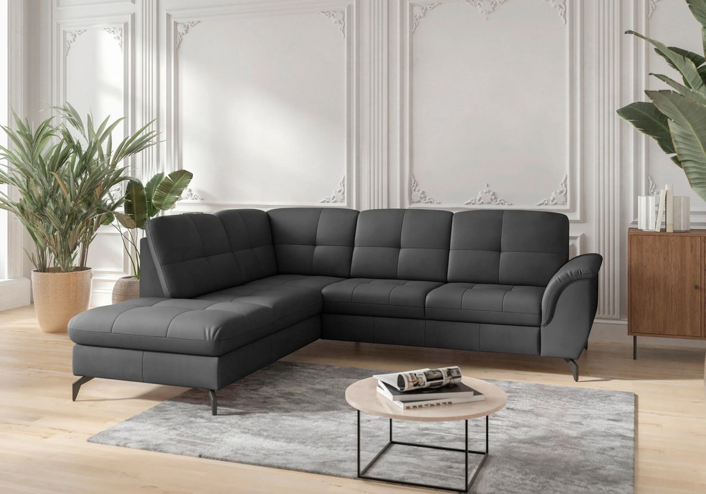XXXLutz ROHOVÁ SEDAČKA, kůže, černá Sit & More - Sedací soupravy - 00014401623D
