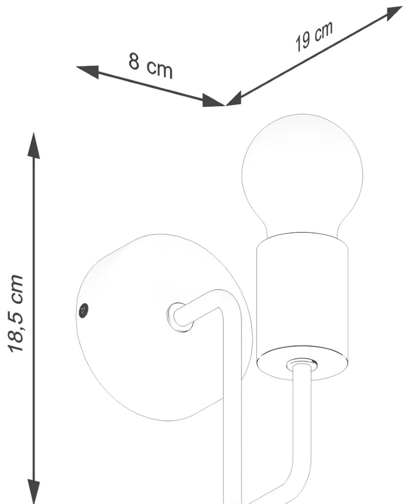 Sollux Lighting Nástěnné svítidlo TIMBO Černá