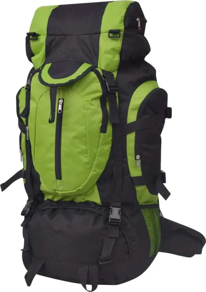 vidaXL Outdoorový batoh XXL 75 l černý a [91106] Barva: Zelená