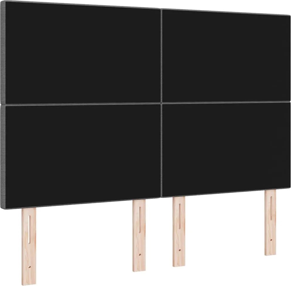Čelo postele Světle šedá 144 cm Žebrovaná látka 3337724