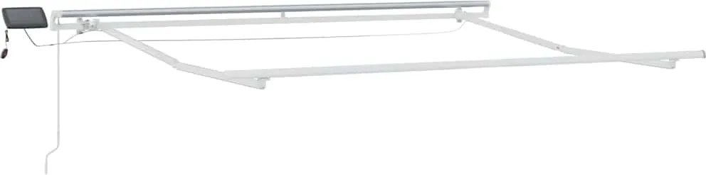 Stahovací markýza Modrá a bílá 350 x 250 cm Polyester a hliník 3081614