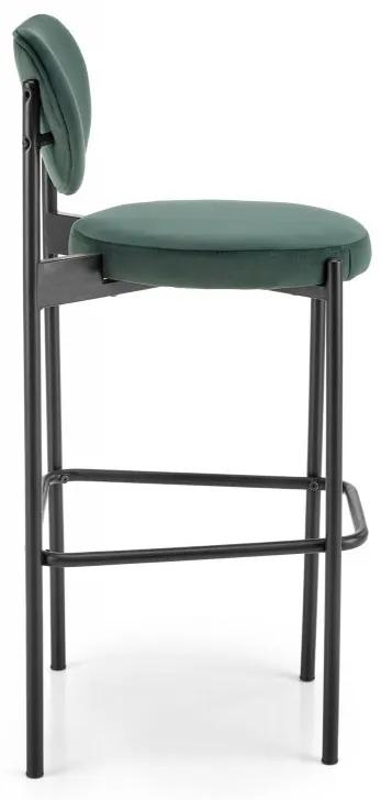 Barová židle- H108- Tmavě zelená