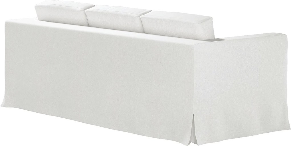 Potah na pohovku IKEA Karlanda 3-místná nerozkládací, dlouhý barva krémová látka pletený vzor