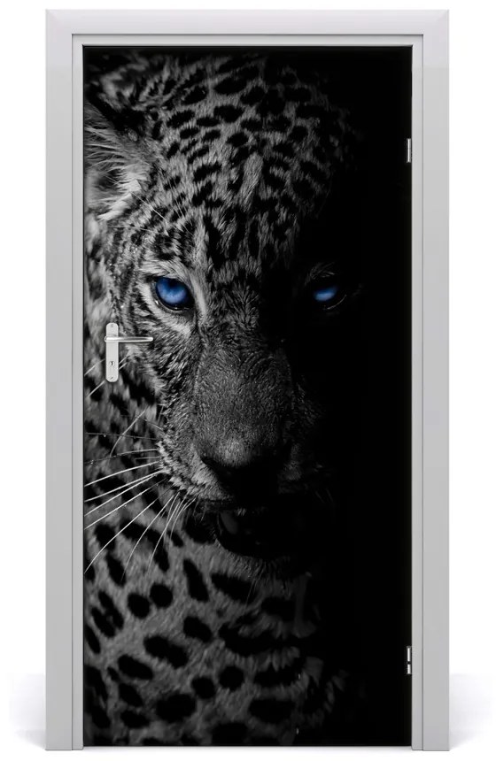 Samolepící fototapeta na dveře Leopard 85x205 cm