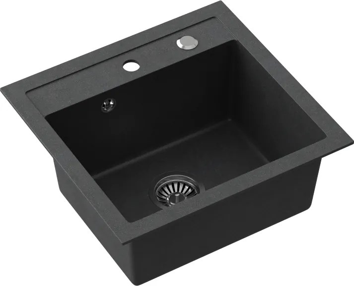 Černý kuchyňský granitový dřez QUADRON JOHNNY 110 bez baterie