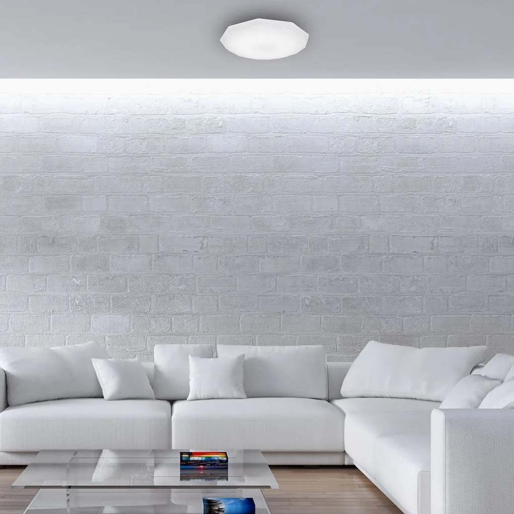 Stropní LED svítidlo Hex, 1x LED 16w, 4000k, (fi 36 cm), w