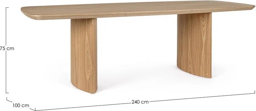 Jídelní stůl v dekoru dubu 100x240 cm Odelia – Bizzotto