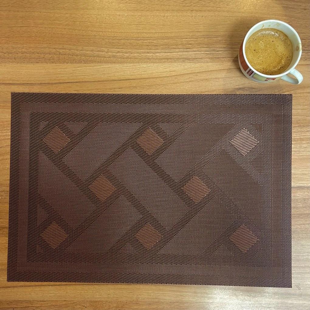 Prostírání Deluxe pod talíř Kendrick hnědá 35x45cm TiaHome