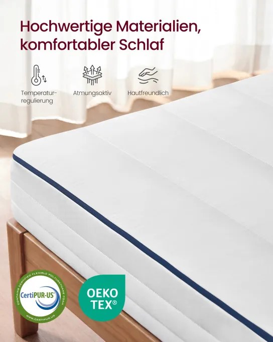 Matrace s gelovou paměťovou pěnou RMZ102W101 výška 12 cm
