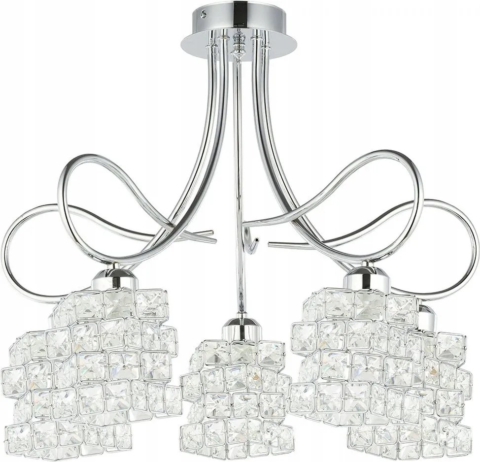 Křišťálová lustrová lampa glamour Crystal IV 5xE27 křišťály do obývacího pokoje