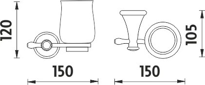 Nimco LADA retro držák na kartáčky LA 19058K-65