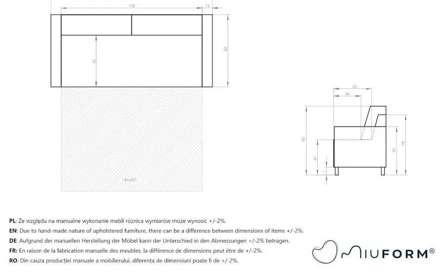 Tmavě šedá rozkládací pohovka 168 cm Lucky Lucy – Miuform