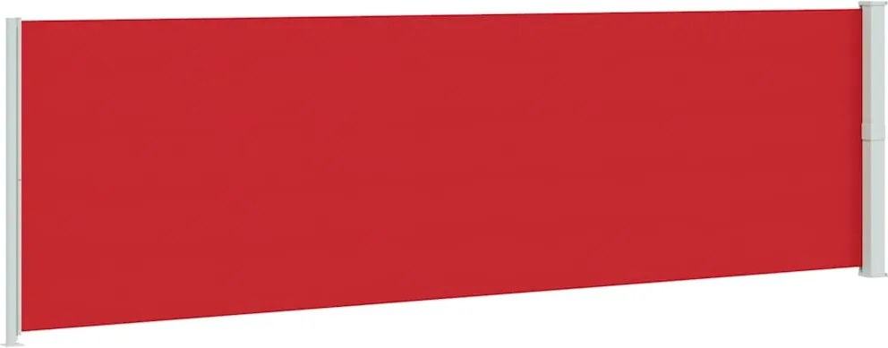 Zatahovací boční markýza 180 x 600 cm červená 317967