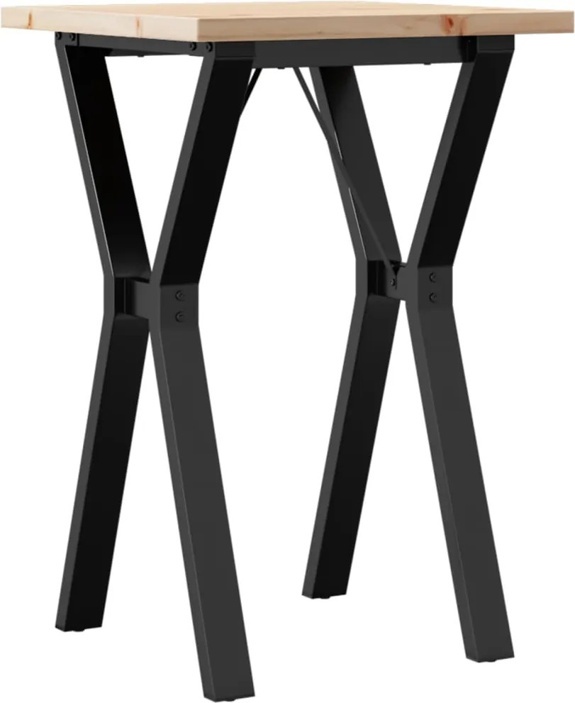 Jídelní stůl s Y rámem 50 x 50 x 75,5 cm borové dřevo a ocel 3282779