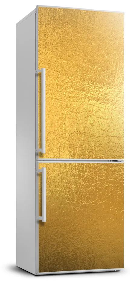 Wallmuralia Nálepka tapeta na ledničku Zlatá folie pozadí 60x180 cm