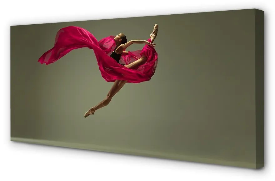 Obrazy na plátně Žena růžové motouz materiál 100x50 cm
