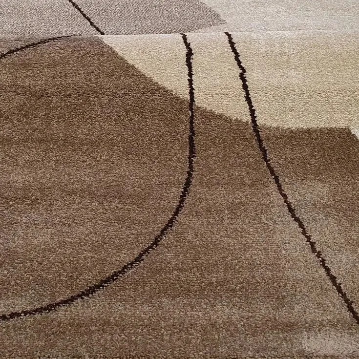 Spoltex, Kusový koberec Achat 550 Dark beige, 160x230, hnědá, obývací pokoj