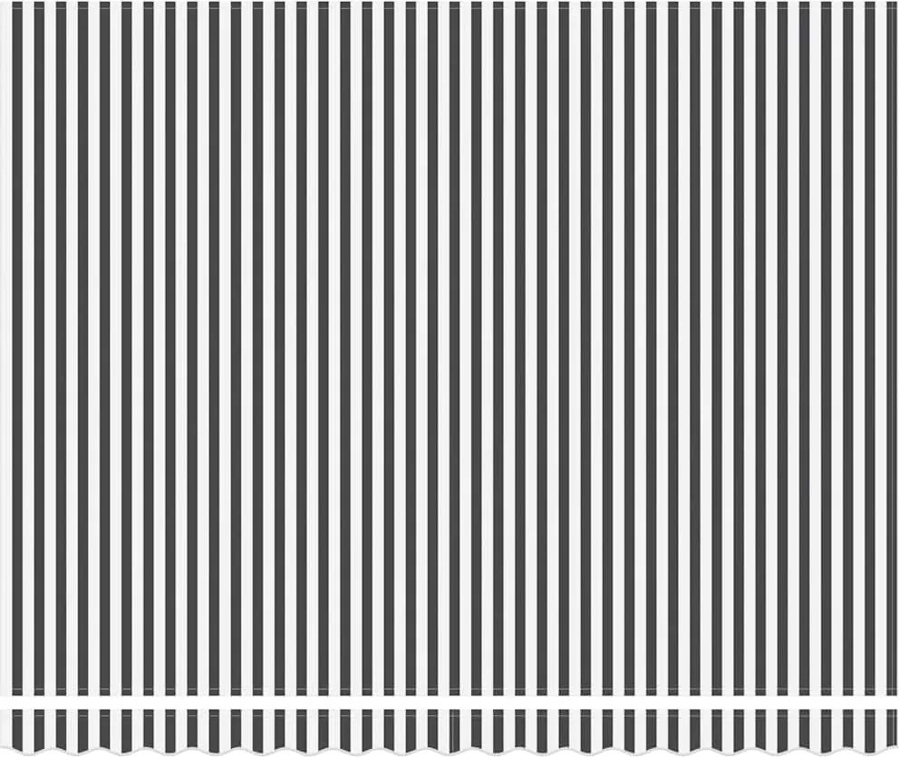 Zatahovací markýza antracitová a bílá 4 x 3 m textil a hliník 3216130