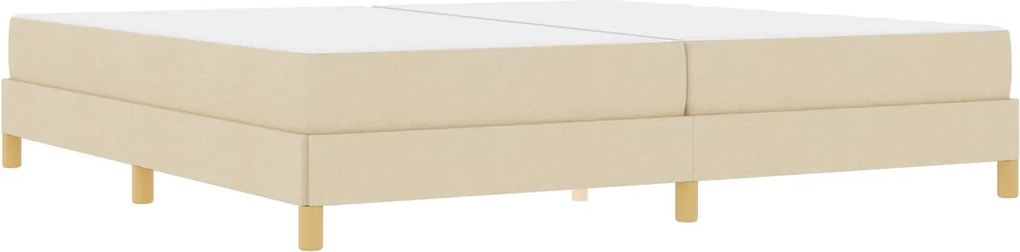 Postel s boxspringem s matrací Krémová 200 x 200 cm textil 3398596