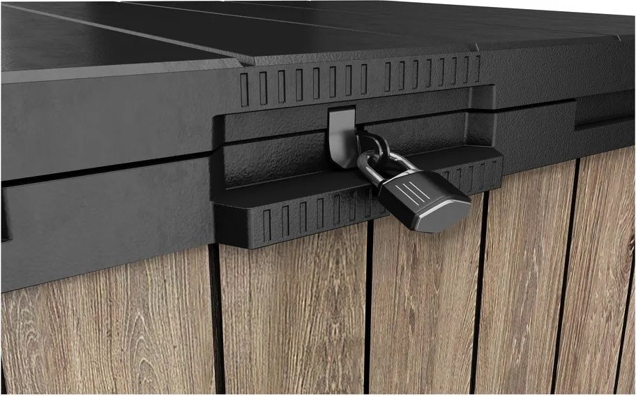 Hnědý plastový zahradní úložný box Deco – Keter