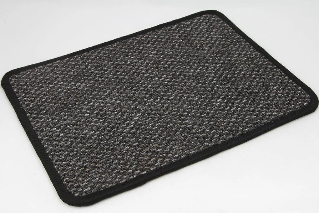 Zátěžový koberec Rubin 2128 Černo-šedá Metráž šíře 4m