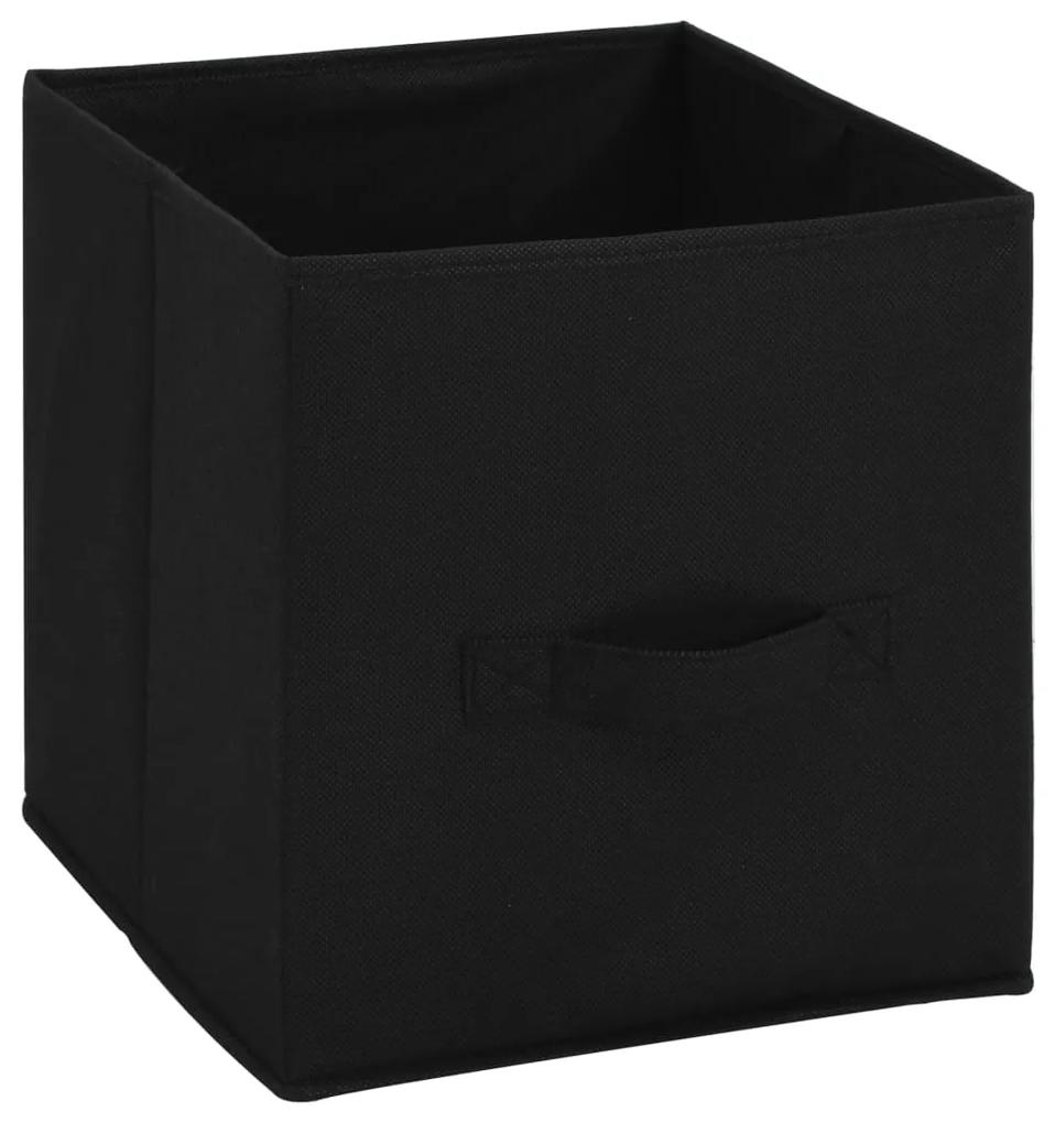 Úložná skříňka se 4 textilními koši černá 63 x 30 x 71 cm ocel - Default Title