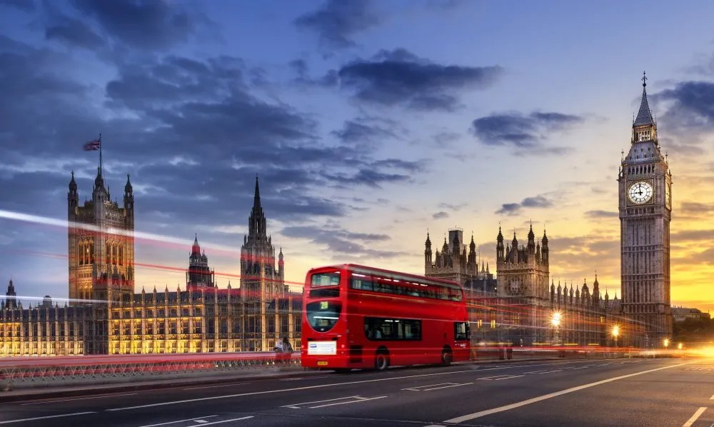 Vícedílný obraz Panorama Westminster A Big Ben, Londýn Nedostatek Nedostatek Přírodní plátno 250x150