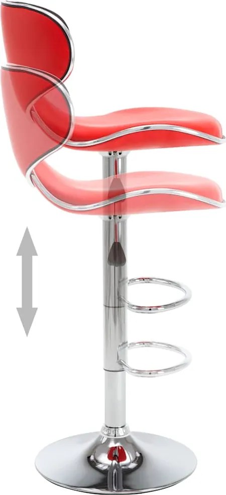 323645 Bar Stools 2 pcs Red Faux Leather 323645