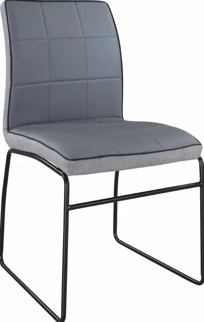 Tempo Kondela Jídelní židle, šedá ekokůže / kov, DEVORA