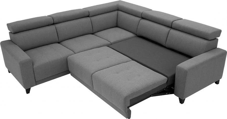 Casarredo - Komfort nábytek Rohová sedací souprava BRIANA rozkládací s úložným prostorem, pravá, látky A1 | potah: gemma 72,barva: N12 bílá