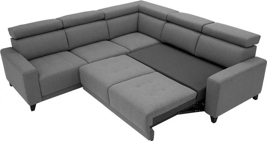 Casarredo - Komfort nábytek Rohová sedací souprava BRIANA rozkládací s úložným prostorem, pravá, látky A1 | potah: gemma 72,barva: N7 černá