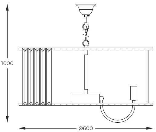 Zuma Line 1906/10 - Lustr na řetězu PARIS 10xE14/40W/230V zlatá