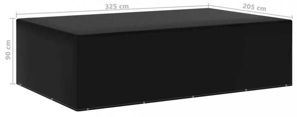 Plachta na zahradní nábytek PE černá Dekorhome ø 205x90 cm
