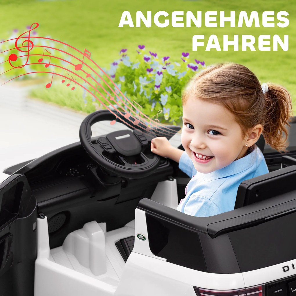 AIYAPLAY dětské elektrické autíčko 12V dětské autíčko s dálkovým ovládáním 2.4G, hudba, klakson, elektrické autíčko s LED světly, připojení USB/MP3, …