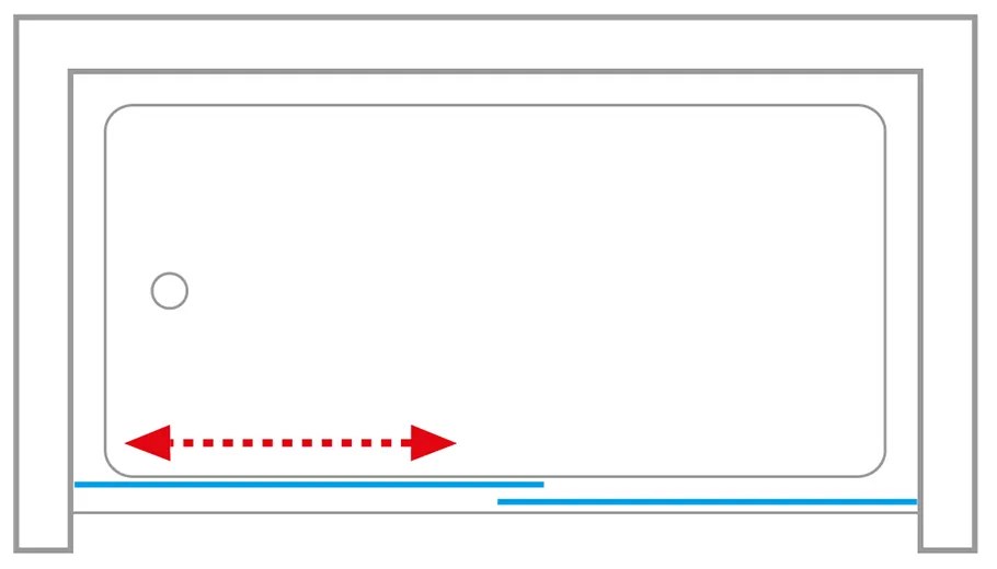 Roth PXV2P/1800 vanová zástěna s posuvnými dveřmi 180 x 150 cm 451-180000P-00-02 pravá brillant / transparent