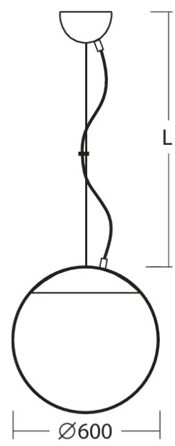 Osmont 20076 Adria L5, náhradní opálové sklo, prům.60cm