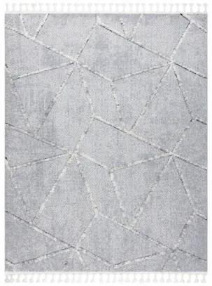 Koberec SEVILLA Z791C mozaika šedý / bílý Fredzle berber marokánský shaggy