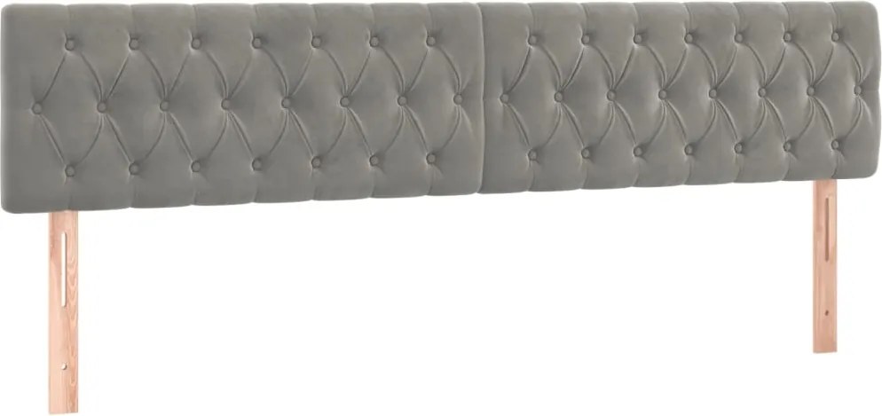 Box spring postel s matrací světle šedá 200x200 cm samet 3141503