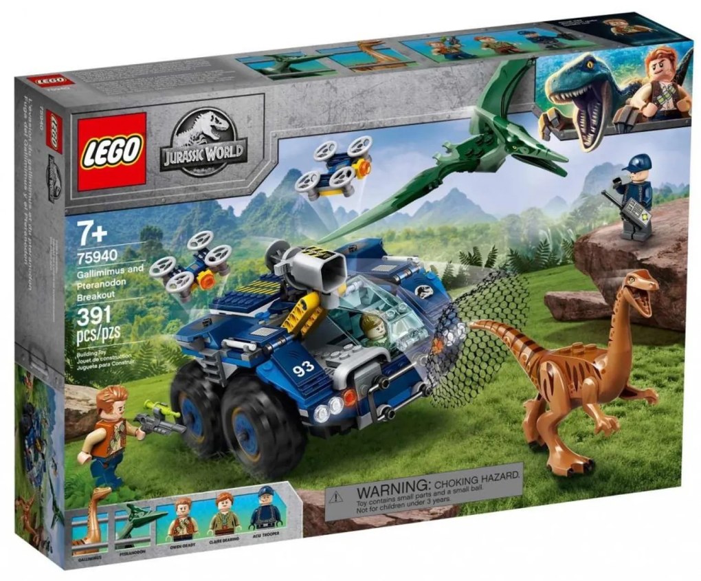 Lego stavebnice lego jurassic world 75940 útěk gallimima a pteranodona