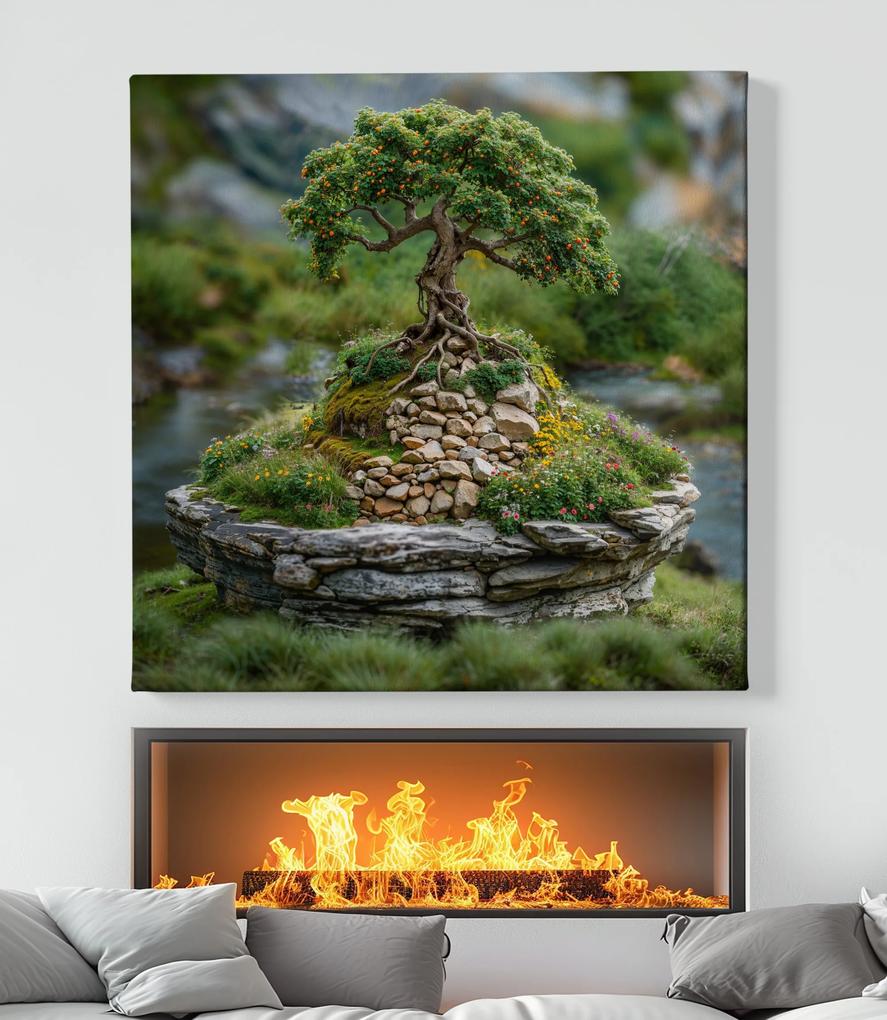 Obraz na plátně - Strom života Diorama Stoney FeelHappy.cz Velikost obrazu: 80 x 80 cm
