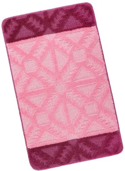 Bellatex koupelnová předložka BANY 60x100 cm Geometrie růžová