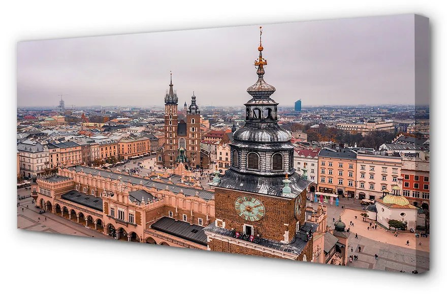 Obrazy na plátně Krakov Panorama zimních kostelů 120x60 cm