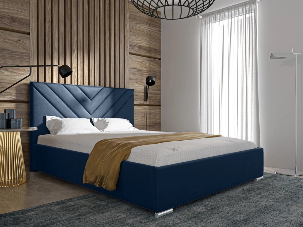 Čalouněná postel pro dva Smoke 160x200 cm