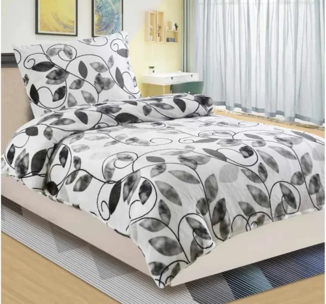 Jahu Mikroflanelové povlečení Edera grey 140x200, 70x90 cm