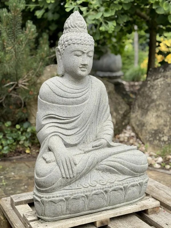 Socha Buddha tesaná, 60 a 80 cm, mudra osvícení 60 cm