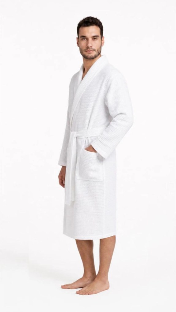 Unisex vaflový župan Vestis Saimaa bílá - XL